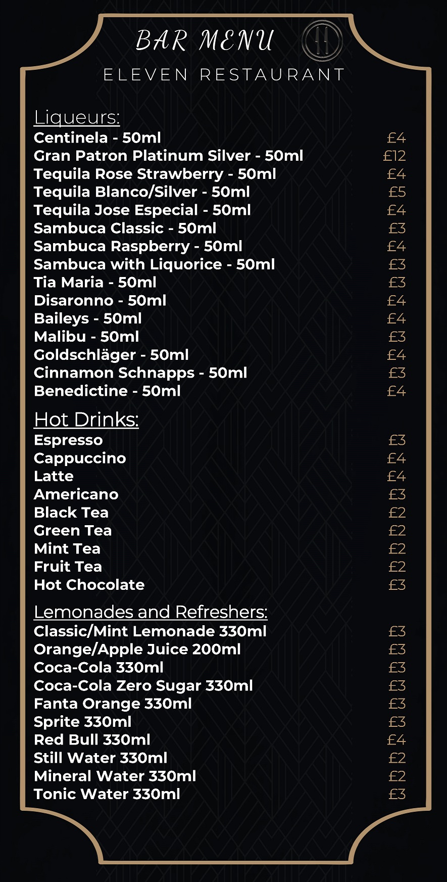 Explore the Menu at Eleven Restaurant Stanmore | International Dishes