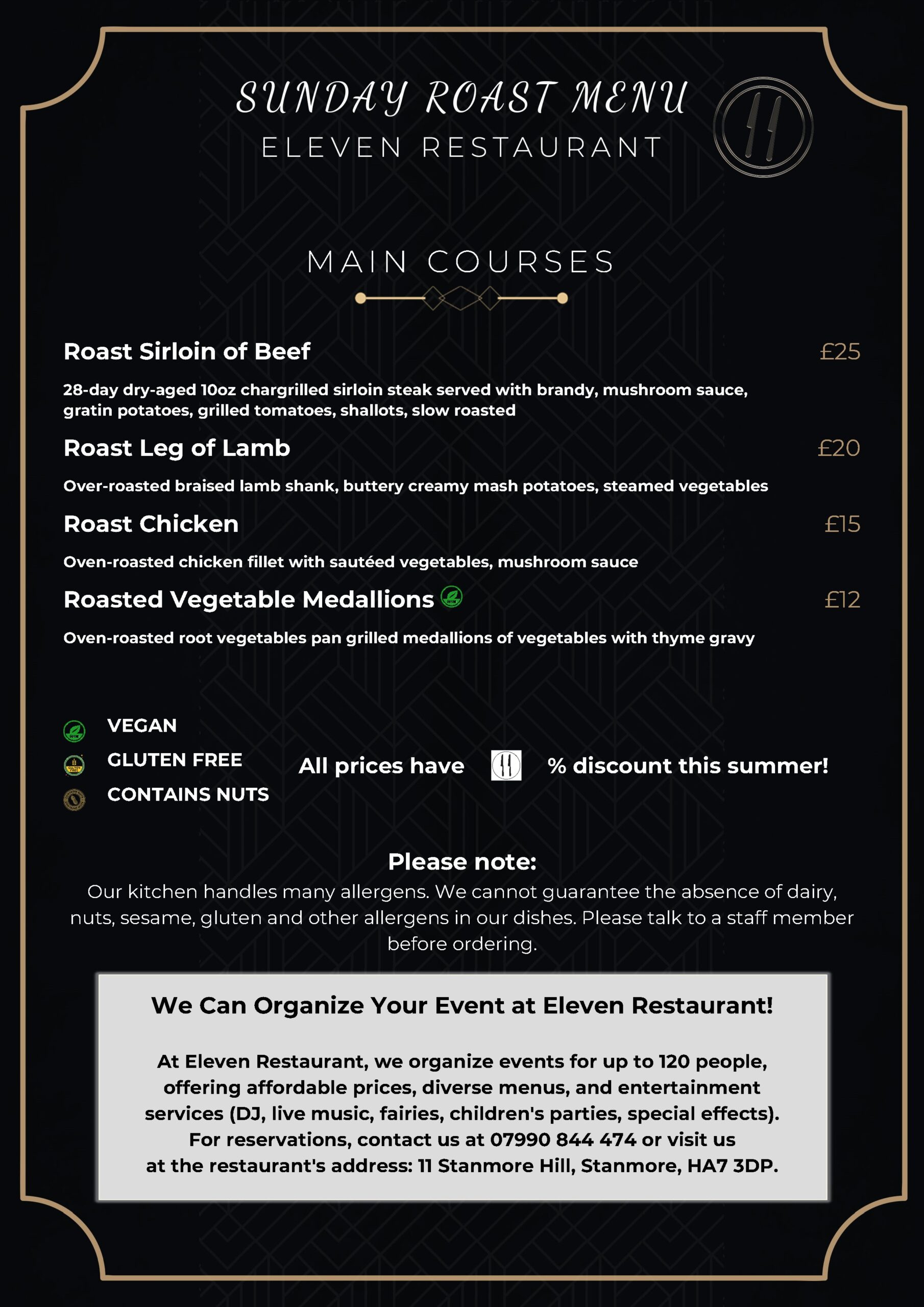 Explore the Menu at Eleven Restaurant Stanmore | International Dishes