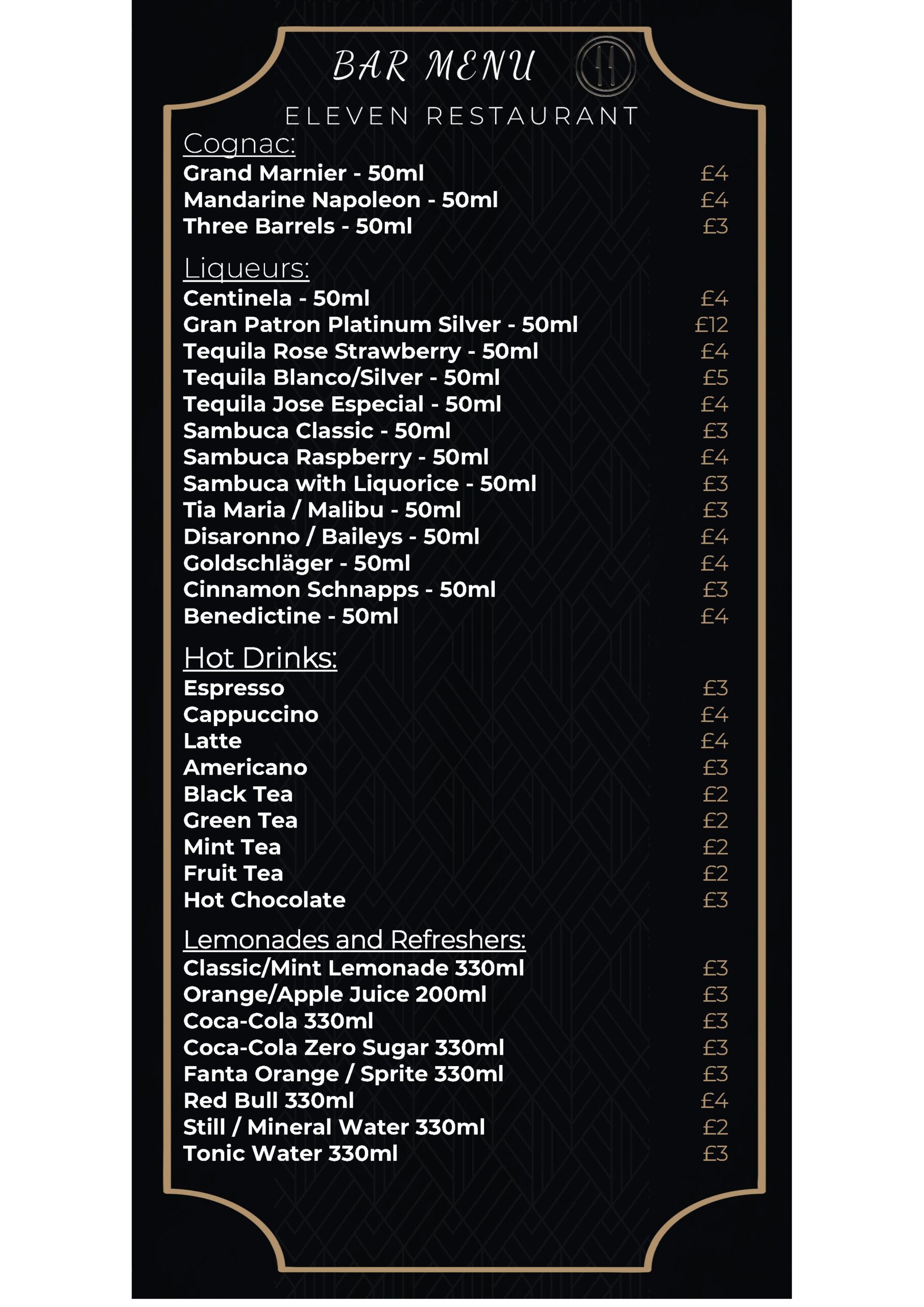 Explore the Menu at Eleven Restaurant Stanmore | International Dishes