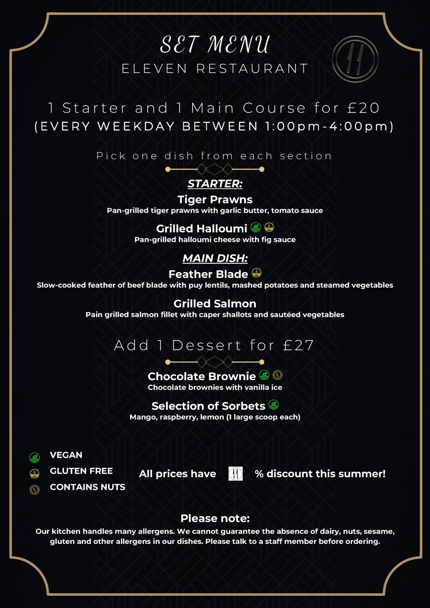 Explore the Menu at Eleven Restaurant Stanmore | International Dishes