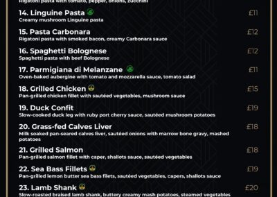 Explore the Menu at Eleven Restaurant Stanmore | International Dishes