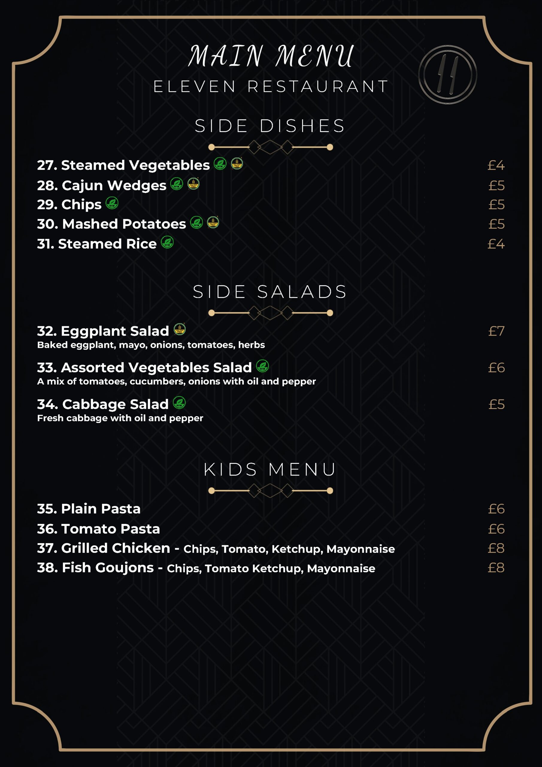 Explore the Menu at Eleven Restaurant Stanmore | International Dishes