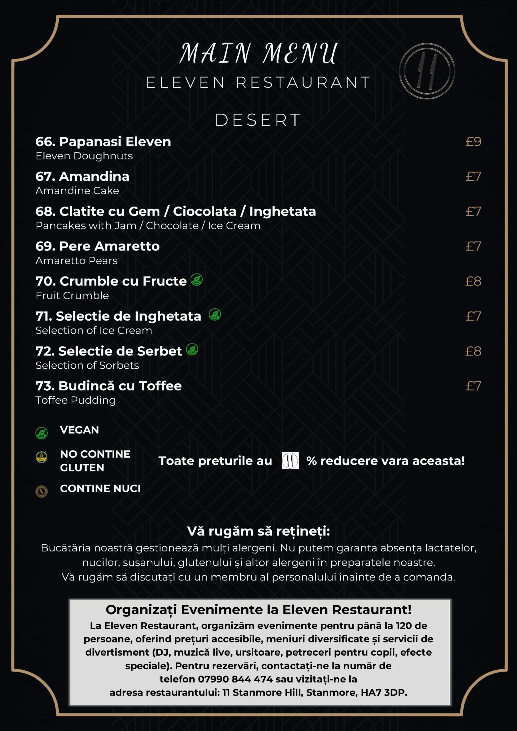 Explore the Menu at Eleven Restaurant Stanmore | International Dishes